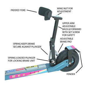 V2 Roller Ski Brake - Universal Fit: akers-ski.com
